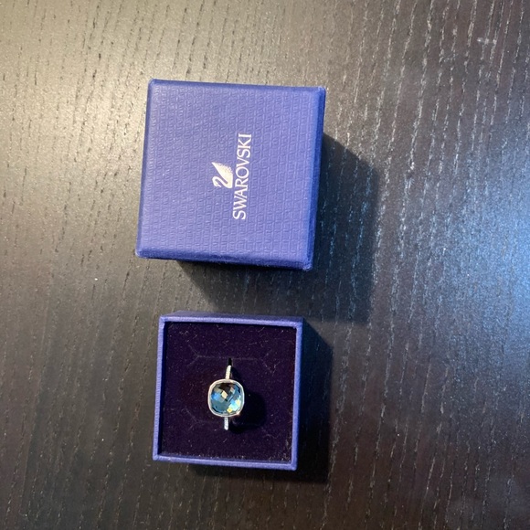 Swarovski | Jewelry | Swarovski Blue Crystal Ring | Poshmark